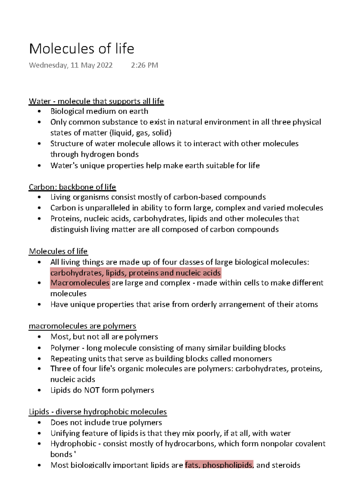 Molecules of life - Water - molecule that supports all life ...