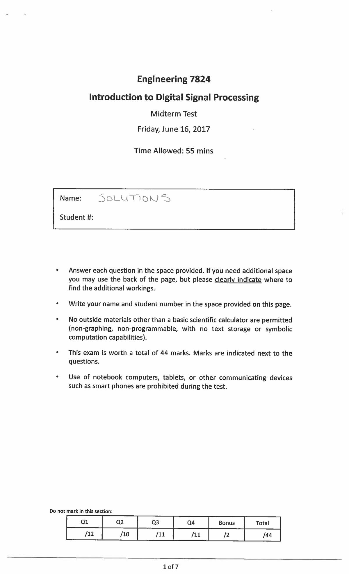 2017 Midterm Solutions - ECE 7600 - Studocu