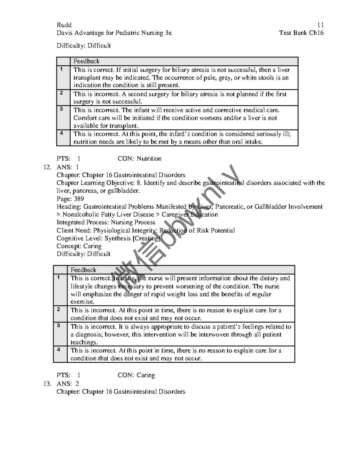 Test bank pediatric nursing critical components of nursing care 3rd ...