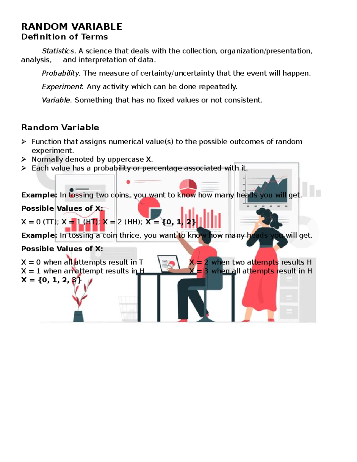 Stats Q3 Lesson 1 Random Variable - RANDOM VARIABLE Definition of Terms ...
