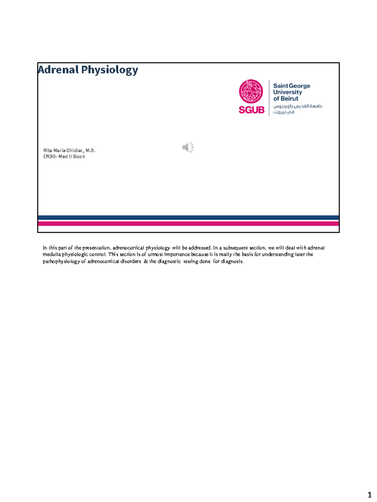 Adrenal physiology- Sep 2024 with notes-Med II-SGUB - Adrenal ...