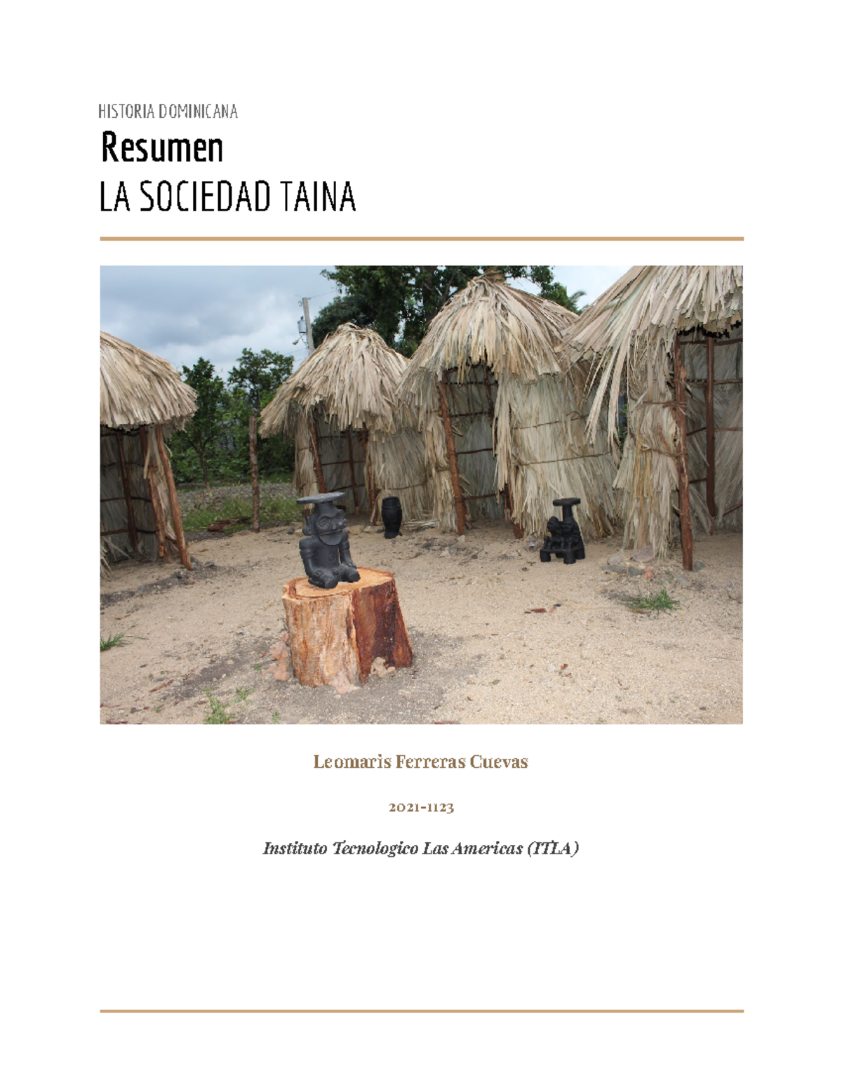 La sociedad taina - pppppppppppppppppp - HISTORIA DOMINICANA Resumen LA ...
