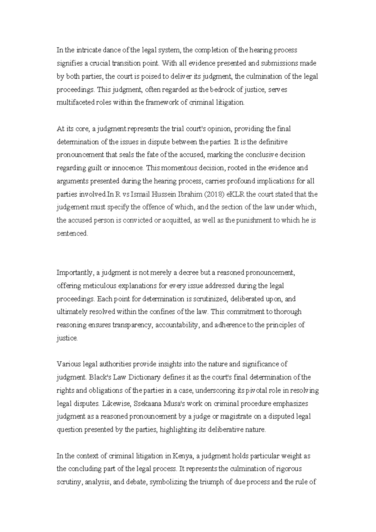 Judgement Introduction - In the intricate dance of the legal system ...