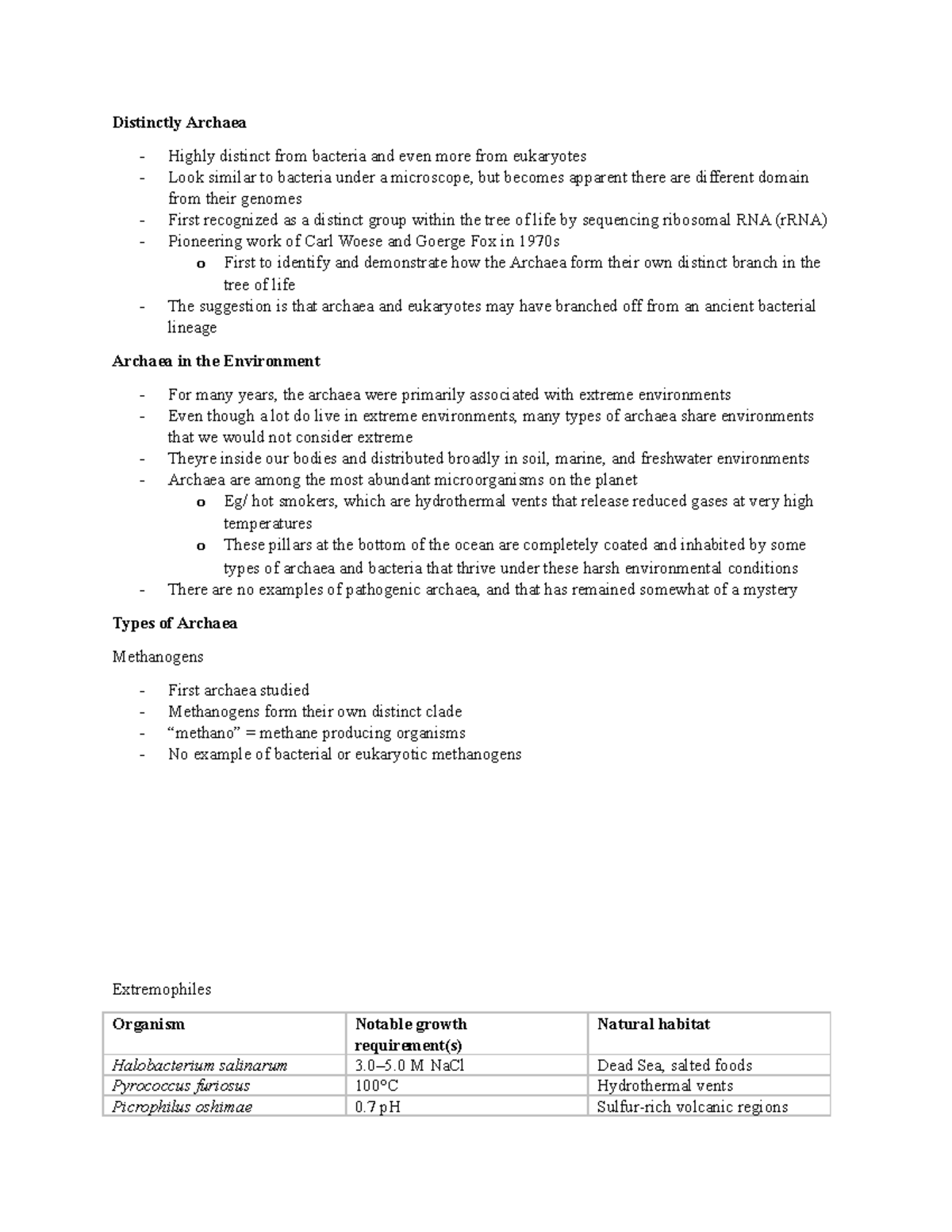Distinctly Archaea - Distinctly Archaea Highly distinct from bacteria ...