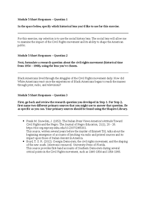 HIS 200 Module 6 Short Responses - Module 6 Short Responses – Question ...