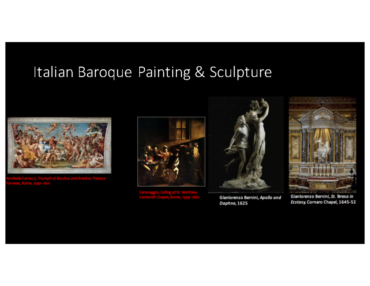 Baroque Key Works - ARH 2850 - Italian Baroque Painting & Sculpture ...