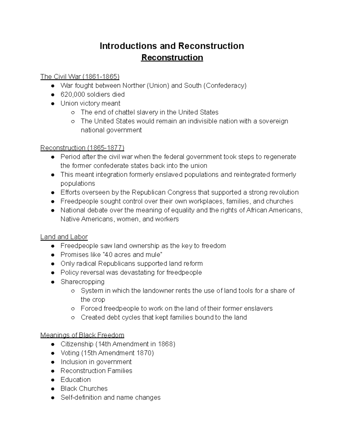 Unit 1 Introduction and Reconstruction - Introductions and ...