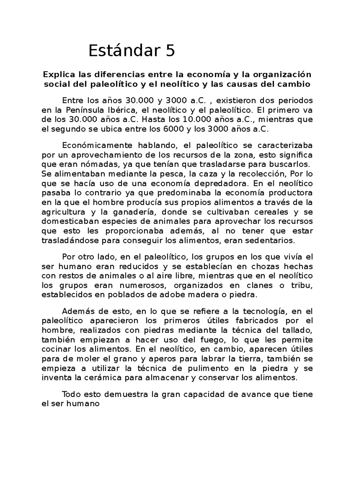 Documento - Estándar - Estándar 5 Explica las diferencias entre la ...