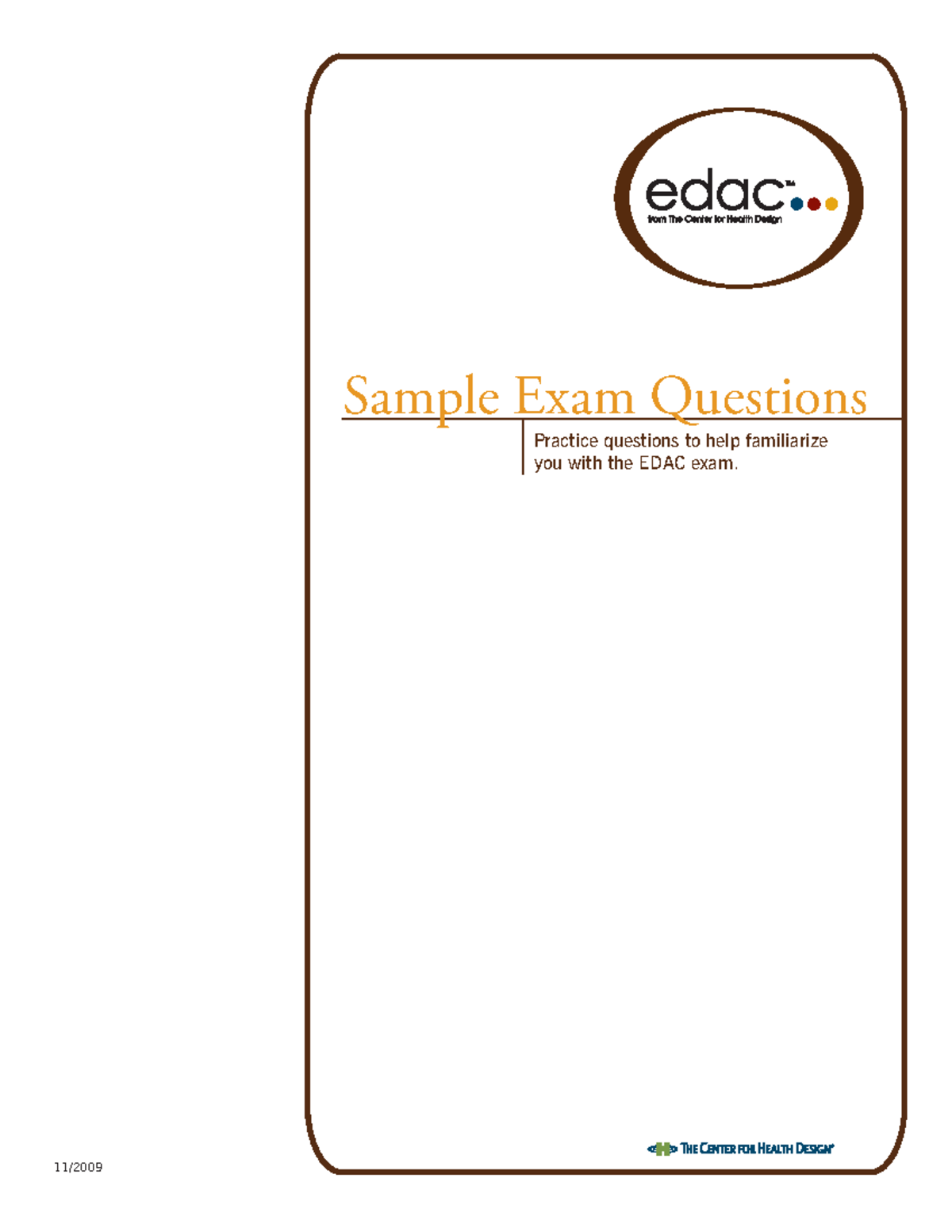 EDAC Sample Exam 09 WEB 001 - Practice questions to help familiarize ...