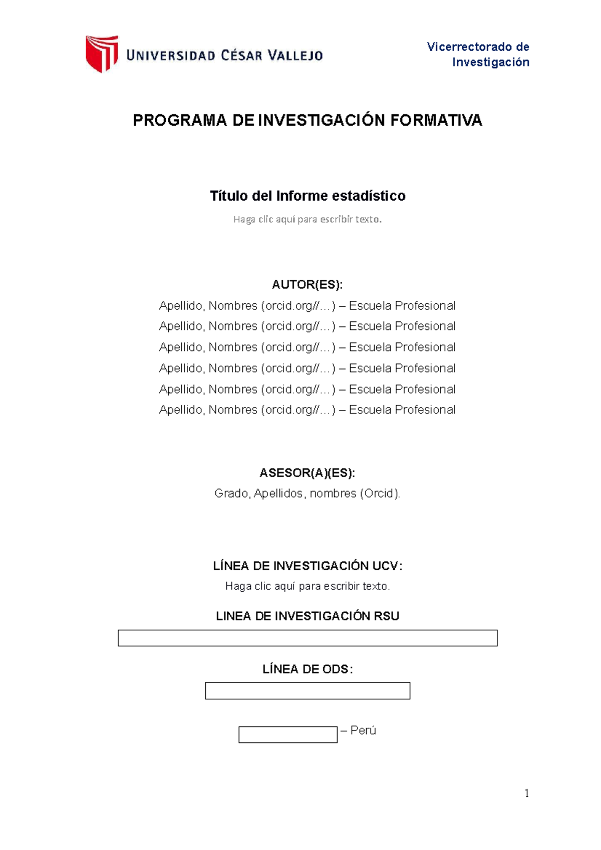 Esquema De Informe Ucv