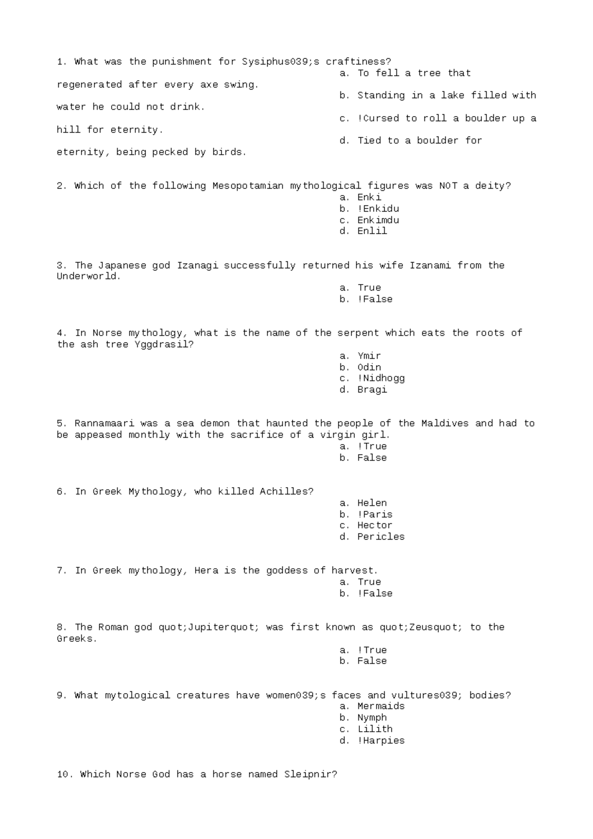JOUR201 Worksheet 6 - asdsada - What was the punishment for Sysiphus039 ...