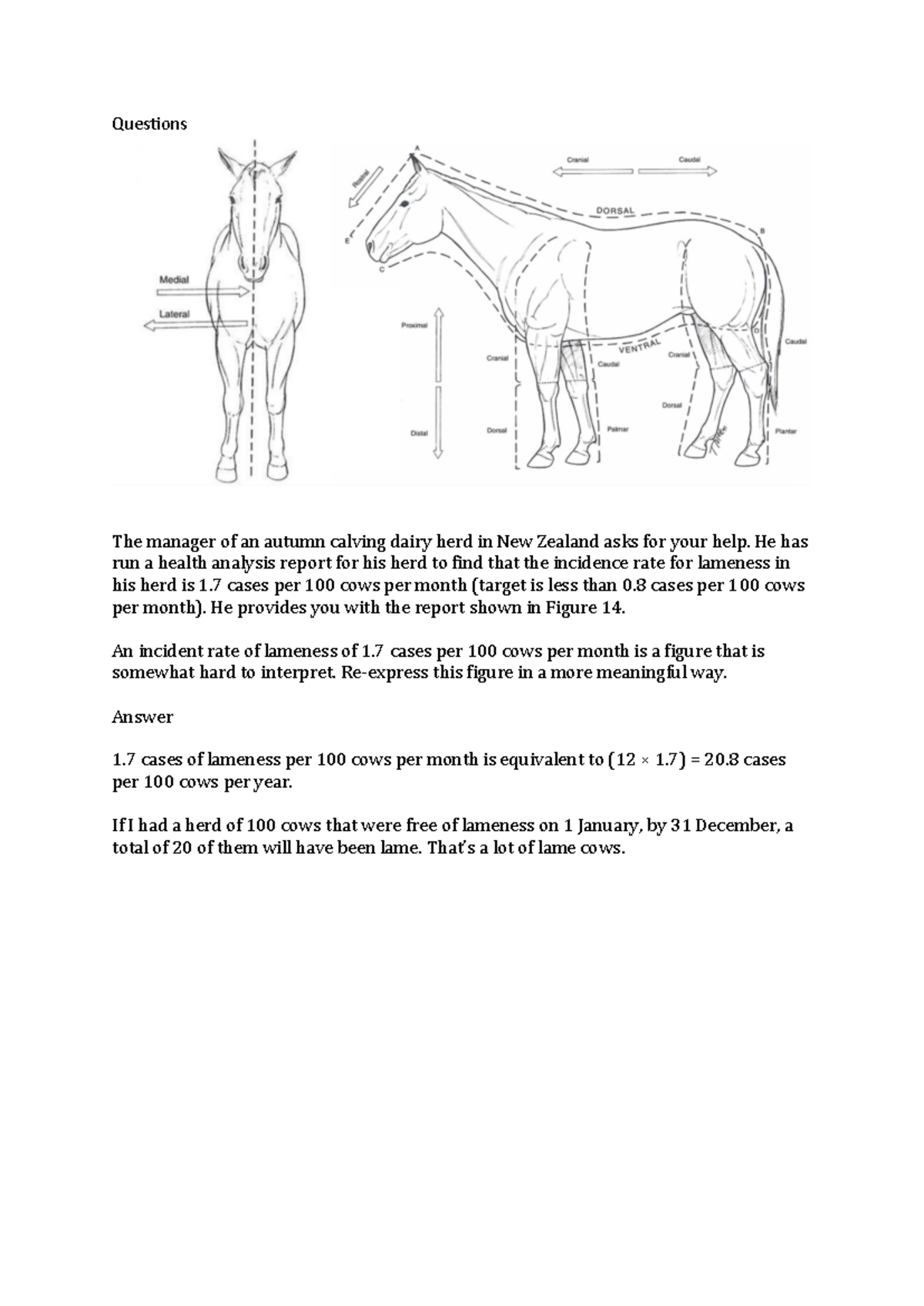 Production Animal Tutorial Qs - Questions The manager of an autumn ...