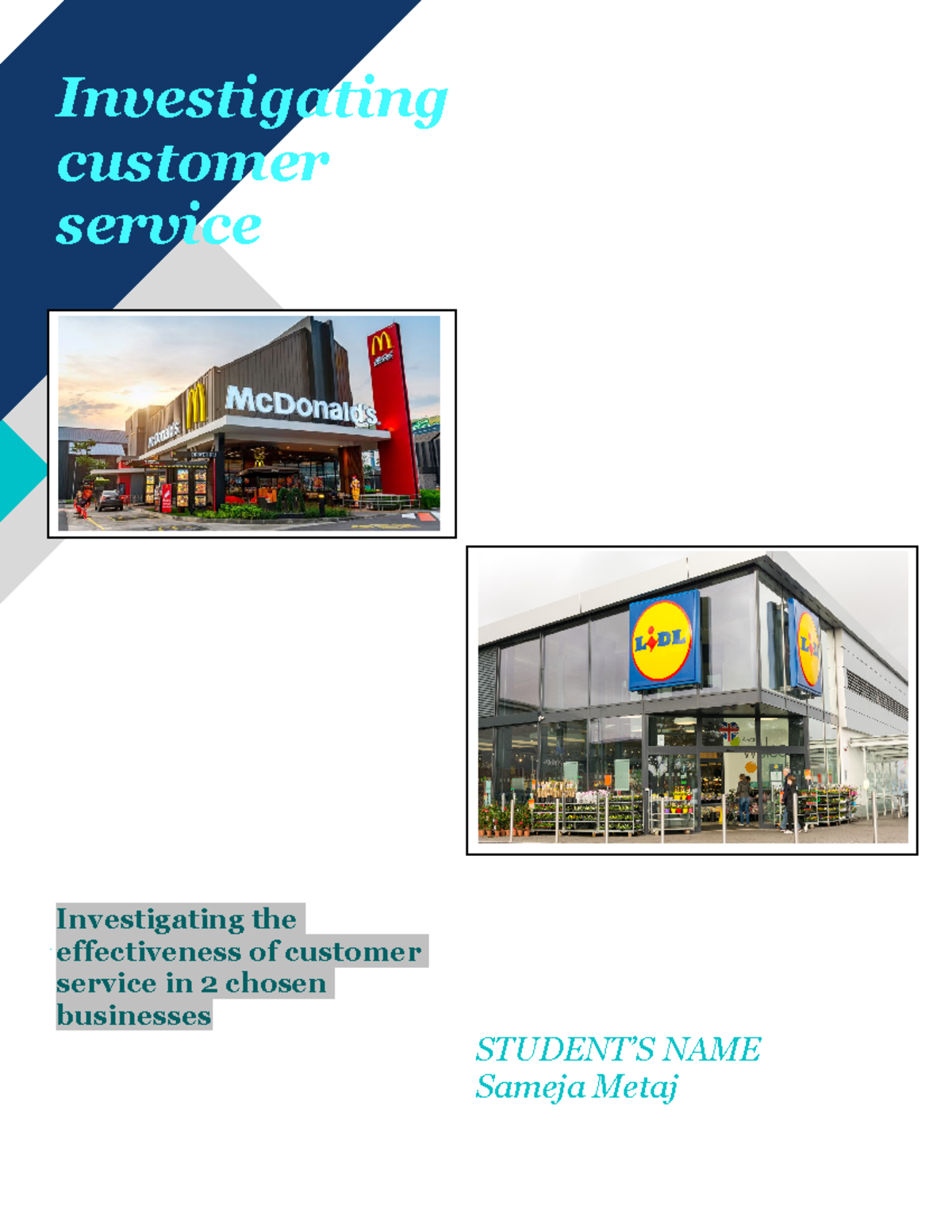 Investigating customer service asignment - Investigating customer ...