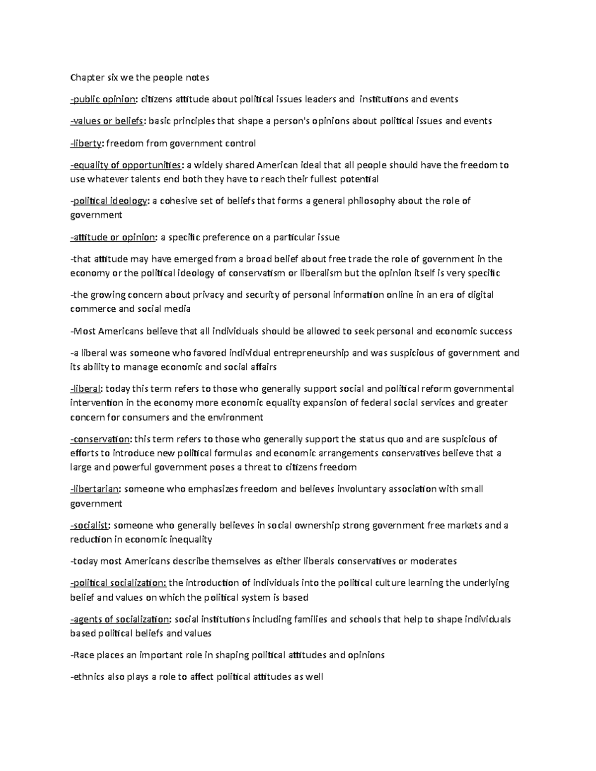 Chapter six we the people notes - Chapter six we the people notes ...