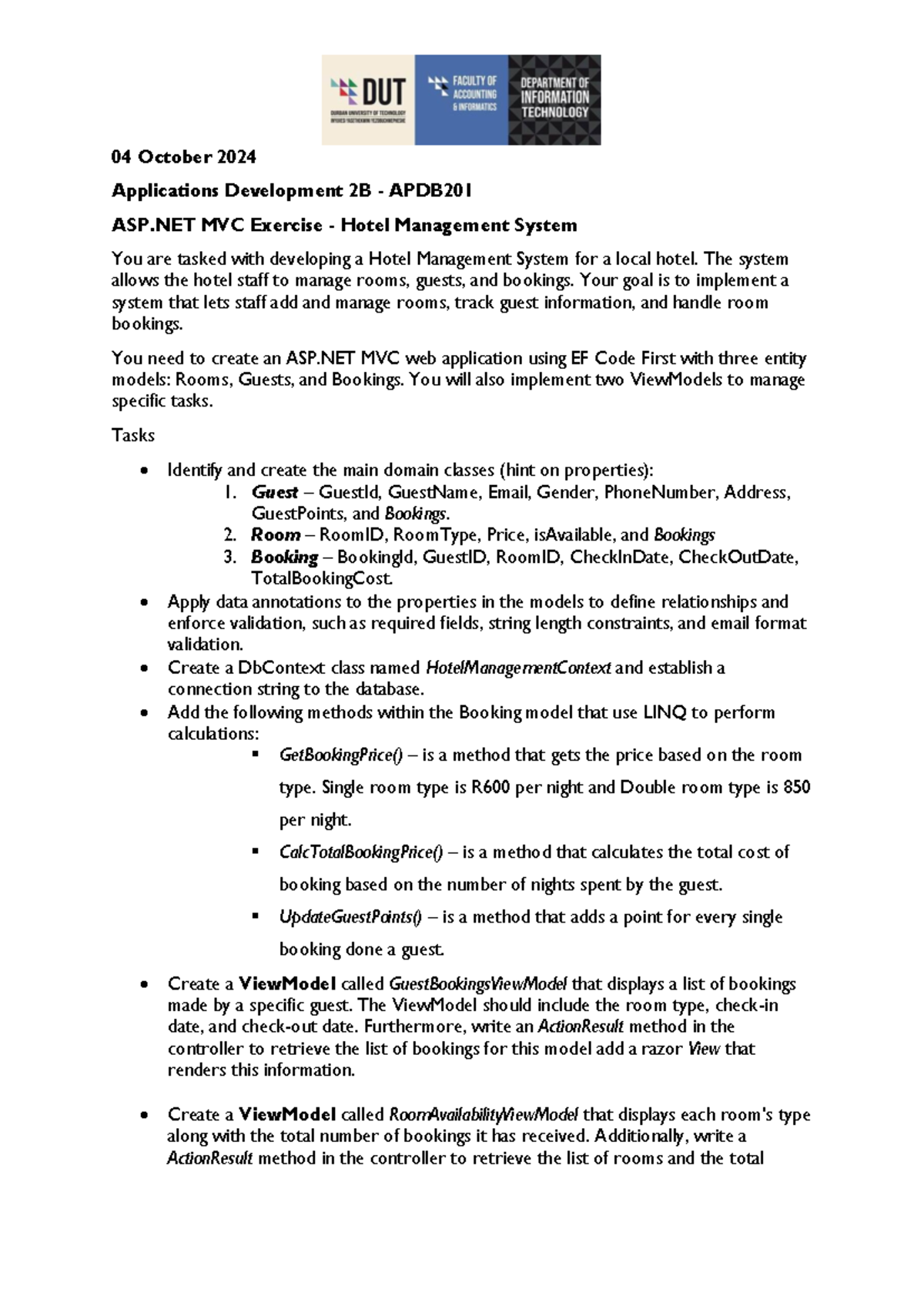 Exercise Apdb201 Ef Code First Approach Aspnet Mvc Linq View Models