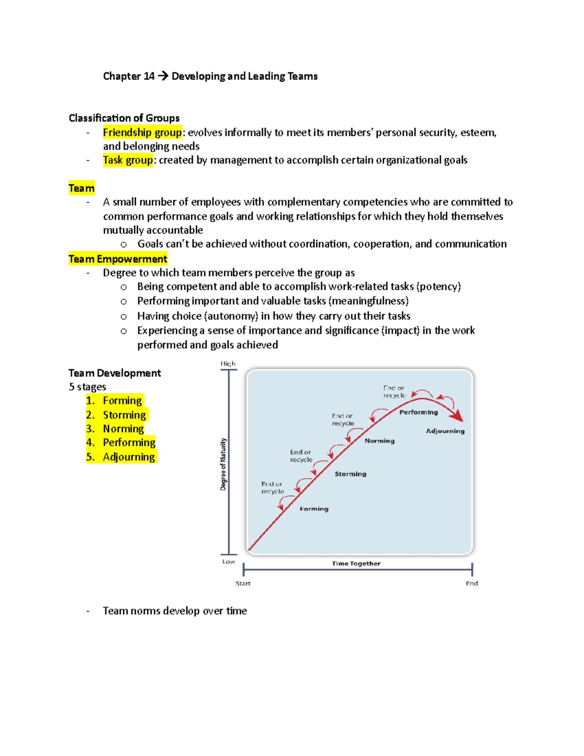 Developing and leading teams - Chapter 14 Developing and Leading Teams ...