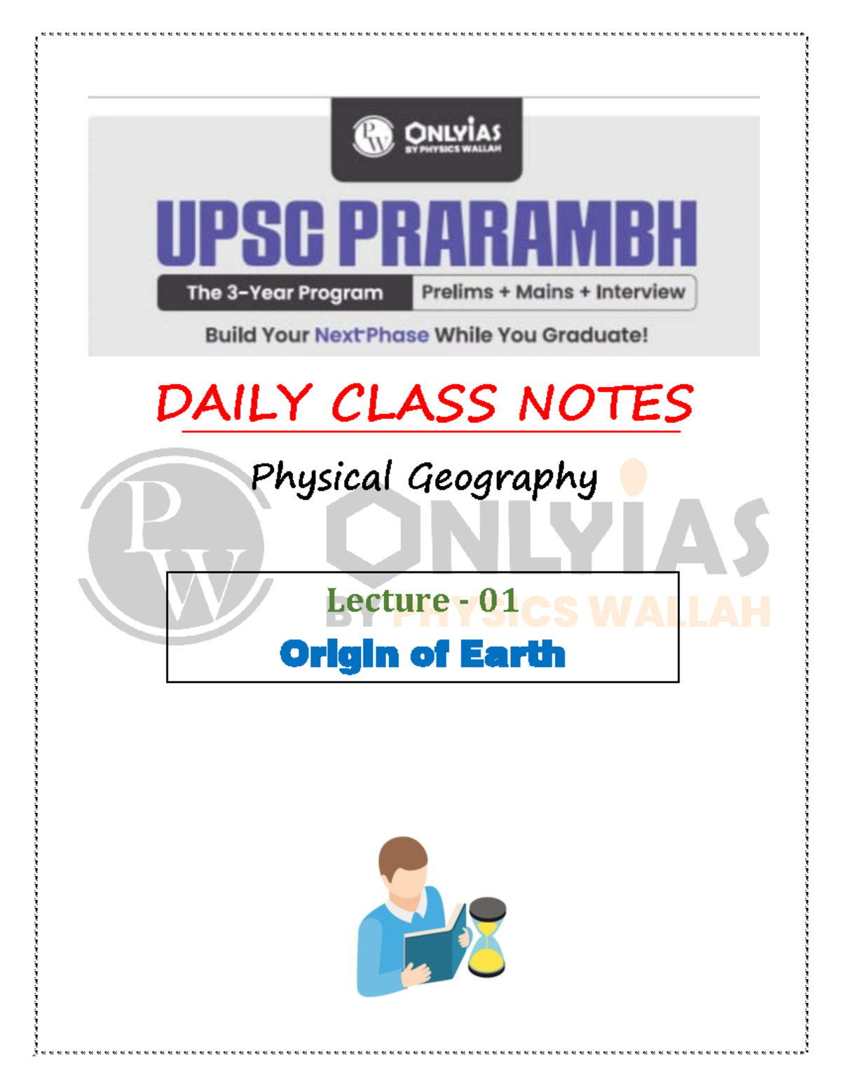 Physical Geography 01 Daily Class notes - Lecture - 01 Origin of Earth ...