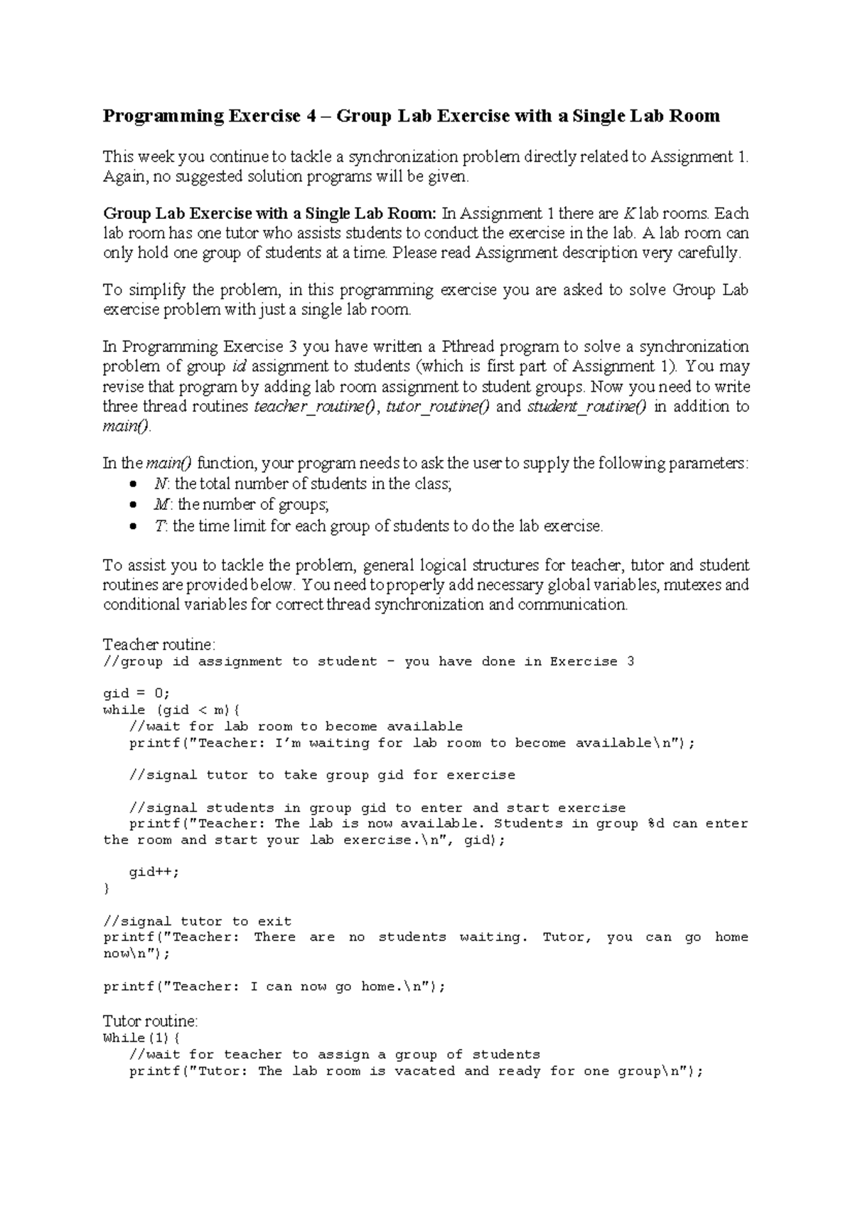 Exercose 04 - week 4 - Programming Exercise 4 – Group Lab Exercise with ...
