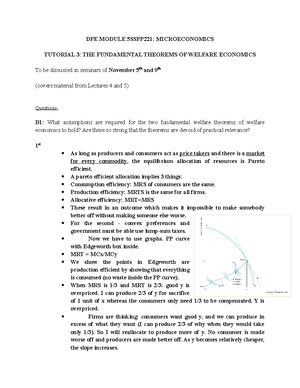 Problem set 1 22-23 - tutorial work - 5SSPP217: Microeconomics PROBLEM ...