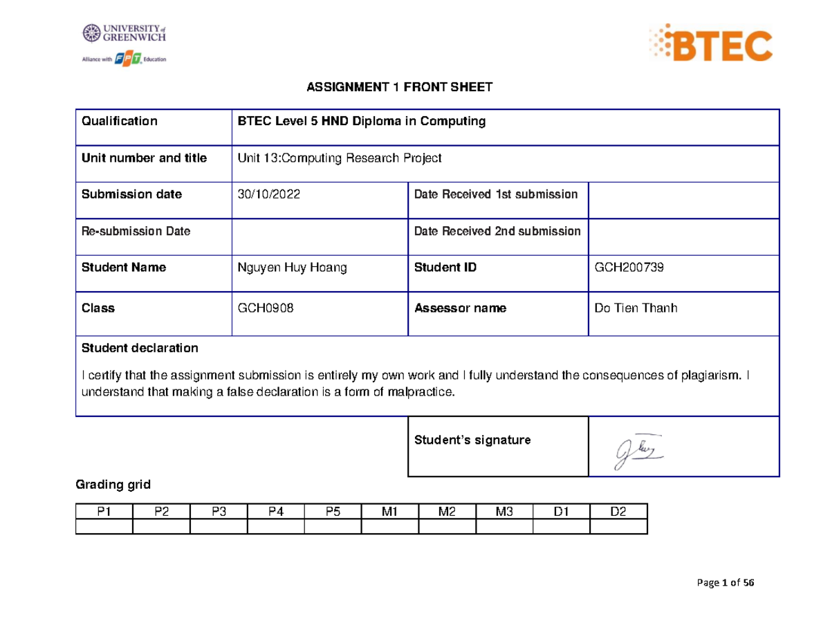 [123doc] - asm-1-computing-research-project-1639-fpt-greenwich-merit-super-sale - ASSIGNMENT 1 ...