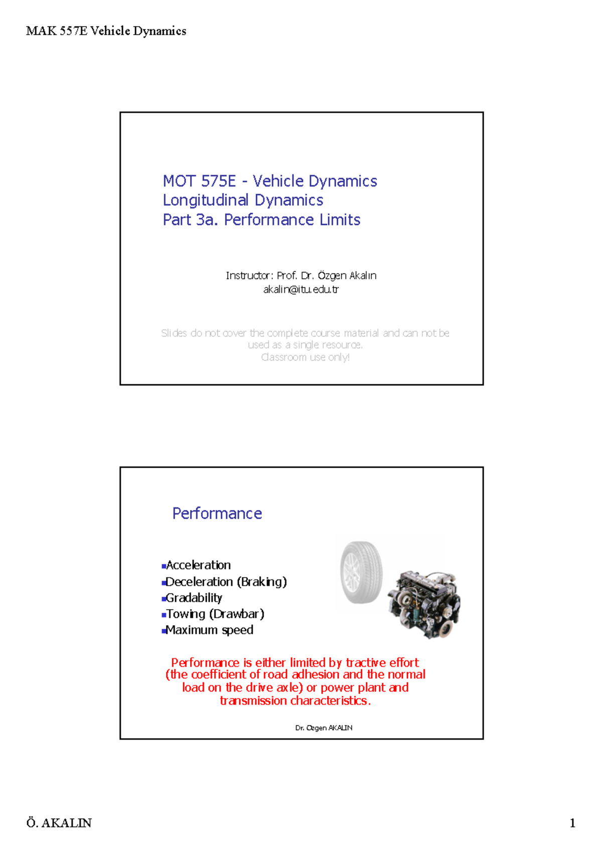 VD-3a-Performance Limits - MOT 575E - Vehicle Dynamics Longitudinal ...
