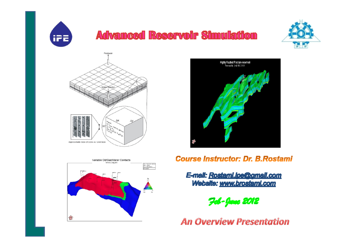 ARS1200 - Lecture notes 1 - Institute of Petroleum Engineering Part A ...