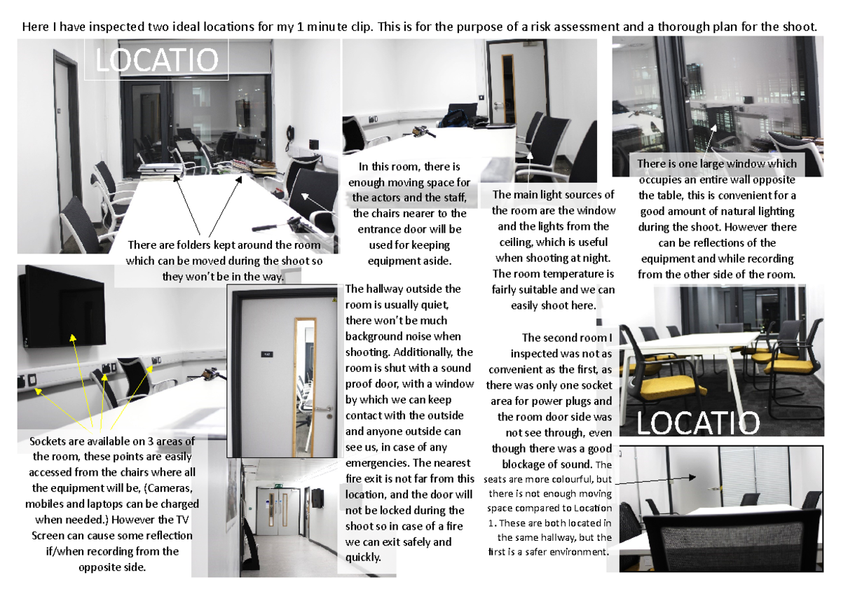 Location Inspection - Here I have inspected two ideal locations for my ...