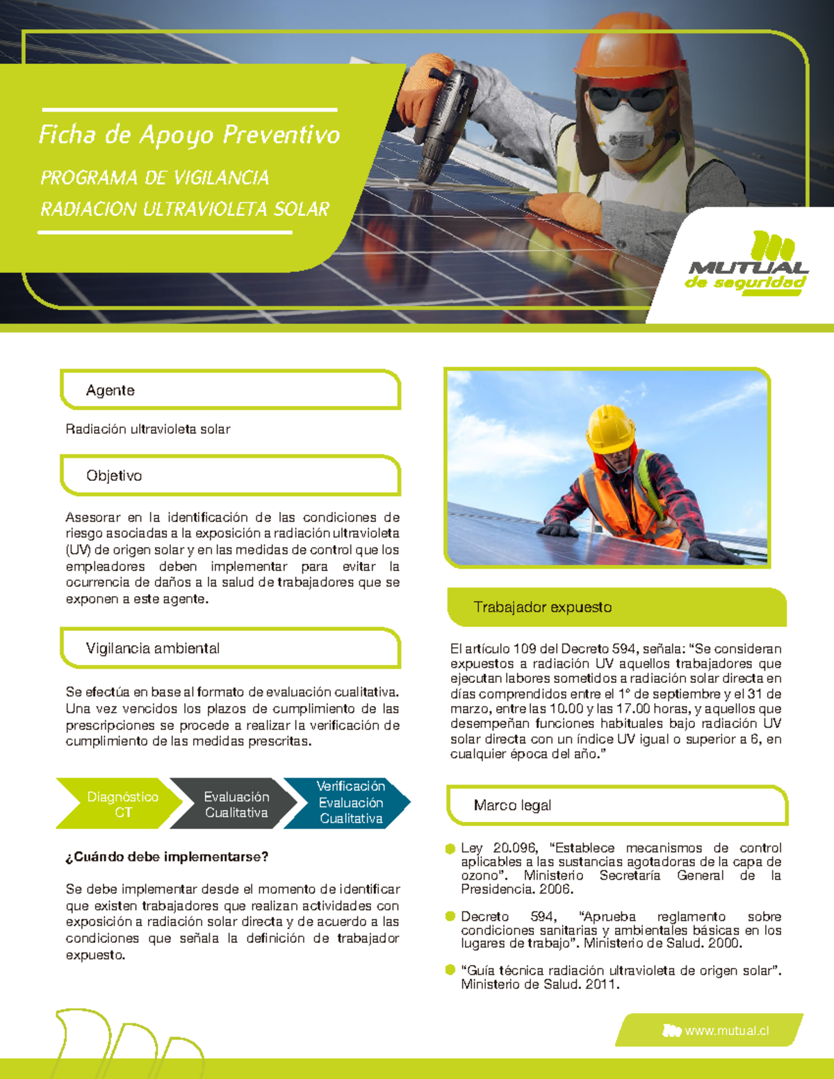 Ficha de apoyo preventivo ficha uv solar v5 - PROGRAMA DE VIGILANCIA ...