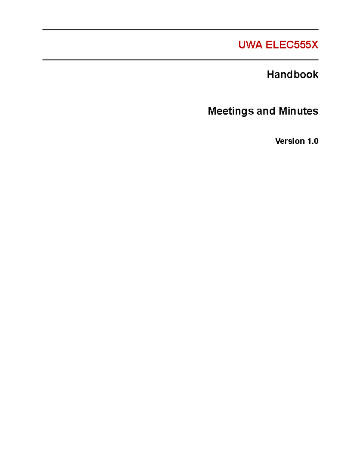 ELEC555X HBK Meetings and Minutes - UWA ELEC555X Handbook Meetings and ...