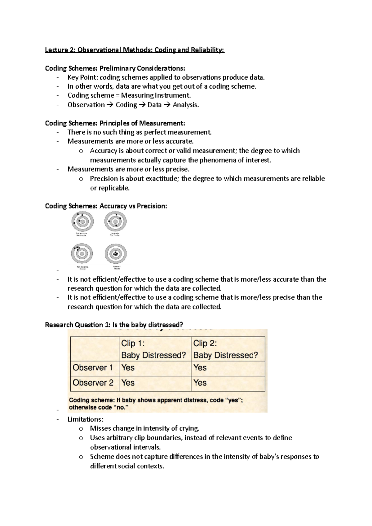 Lecture 2 Observational Methods In Other Words Data Are What You Get Out Of A Coding Scheme