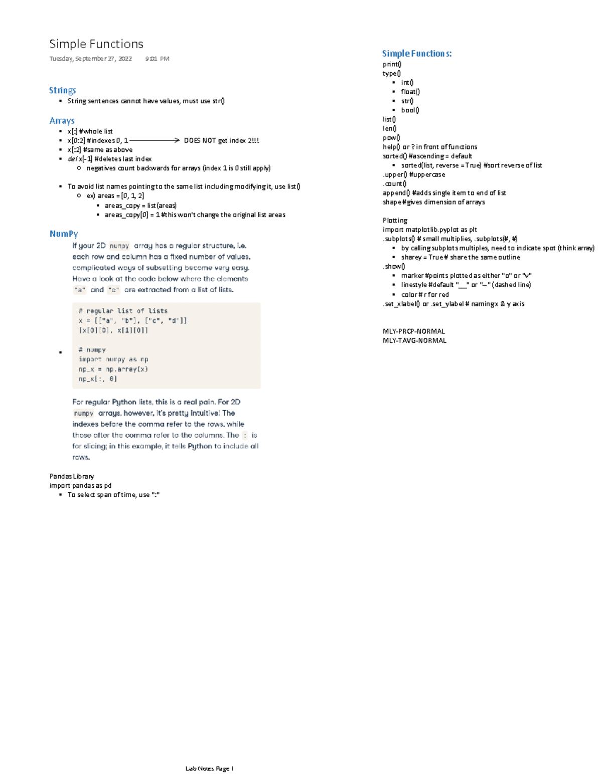 Lab Notes ECE 3 - ####### Strings String sentences cannot have values ...