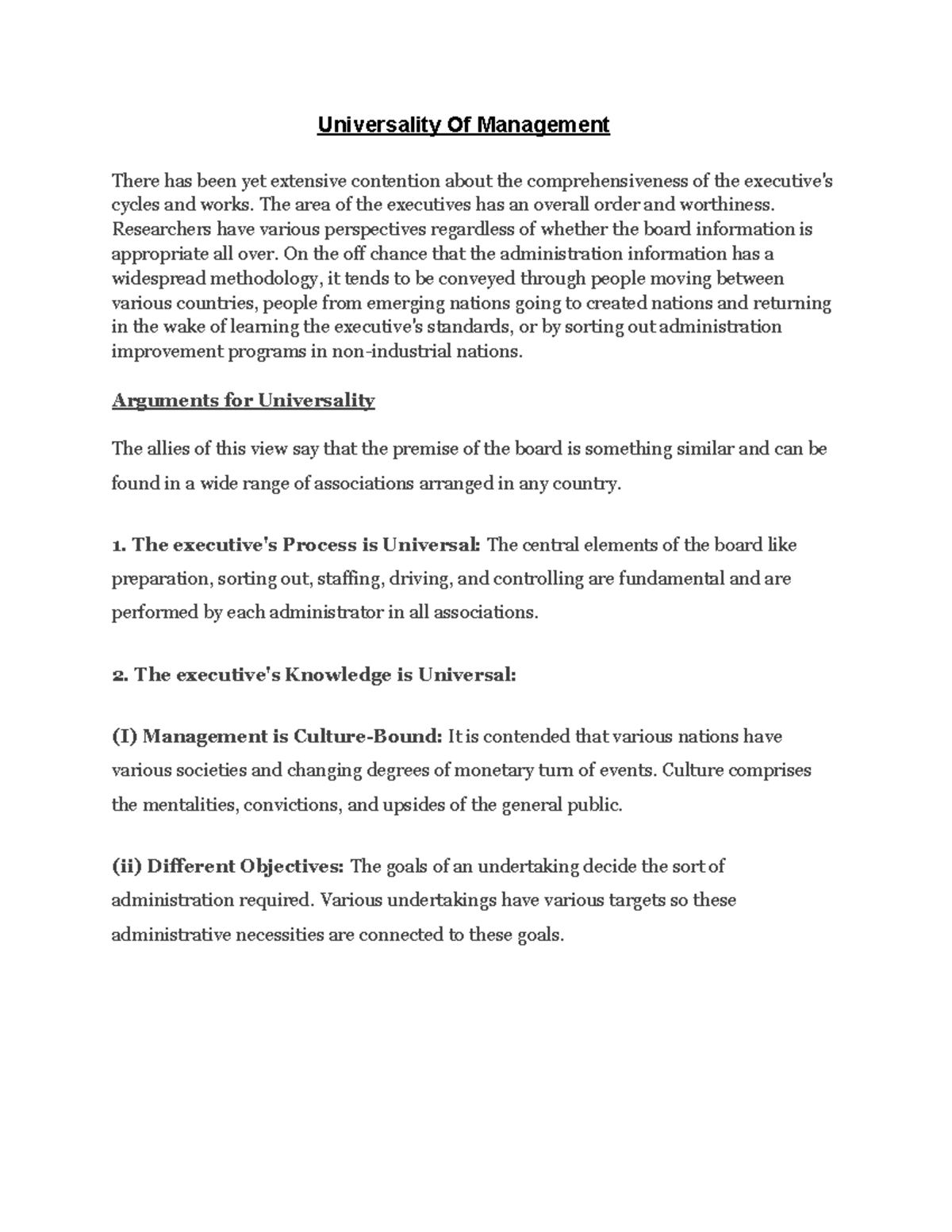 Chapter-1 Universality Of Management - Universality Of Management There ...