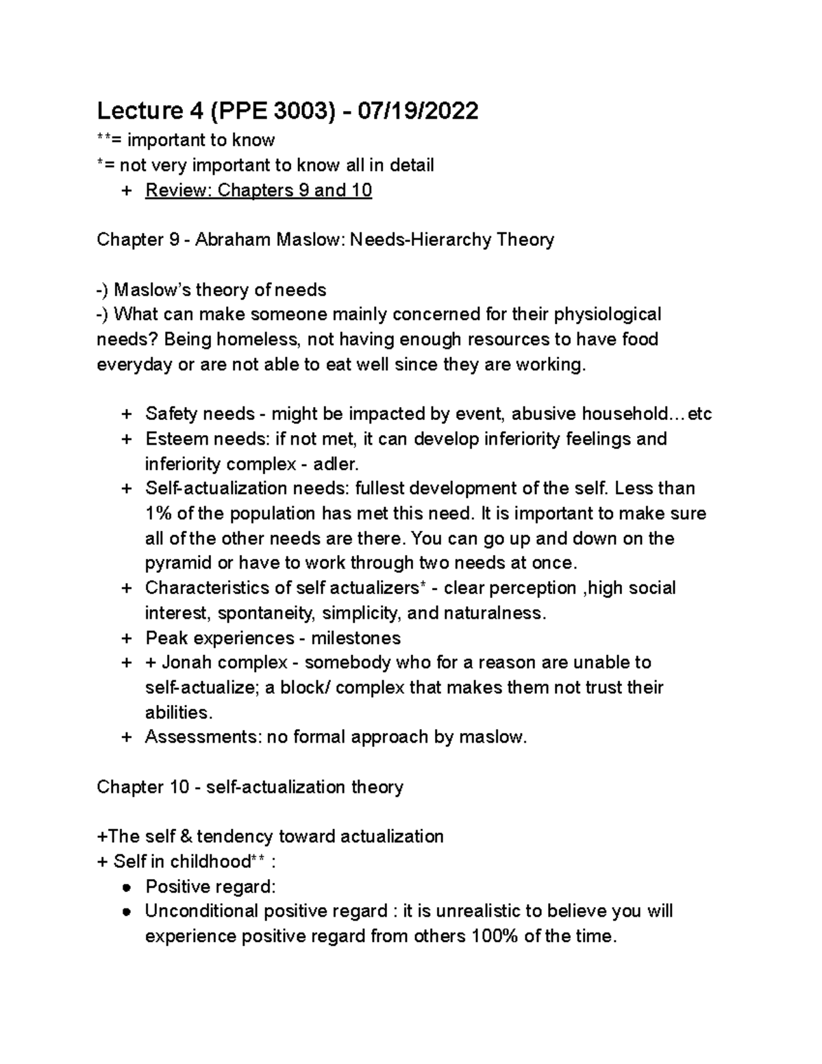 Lecture 4 Notes (PPE 3003) - Lecture 4 (PPE 3003) - 07/19 ... Lecture 4 Notes (PPE 3003) - Lecture 4 (PPE 3003) - 07/19 ...