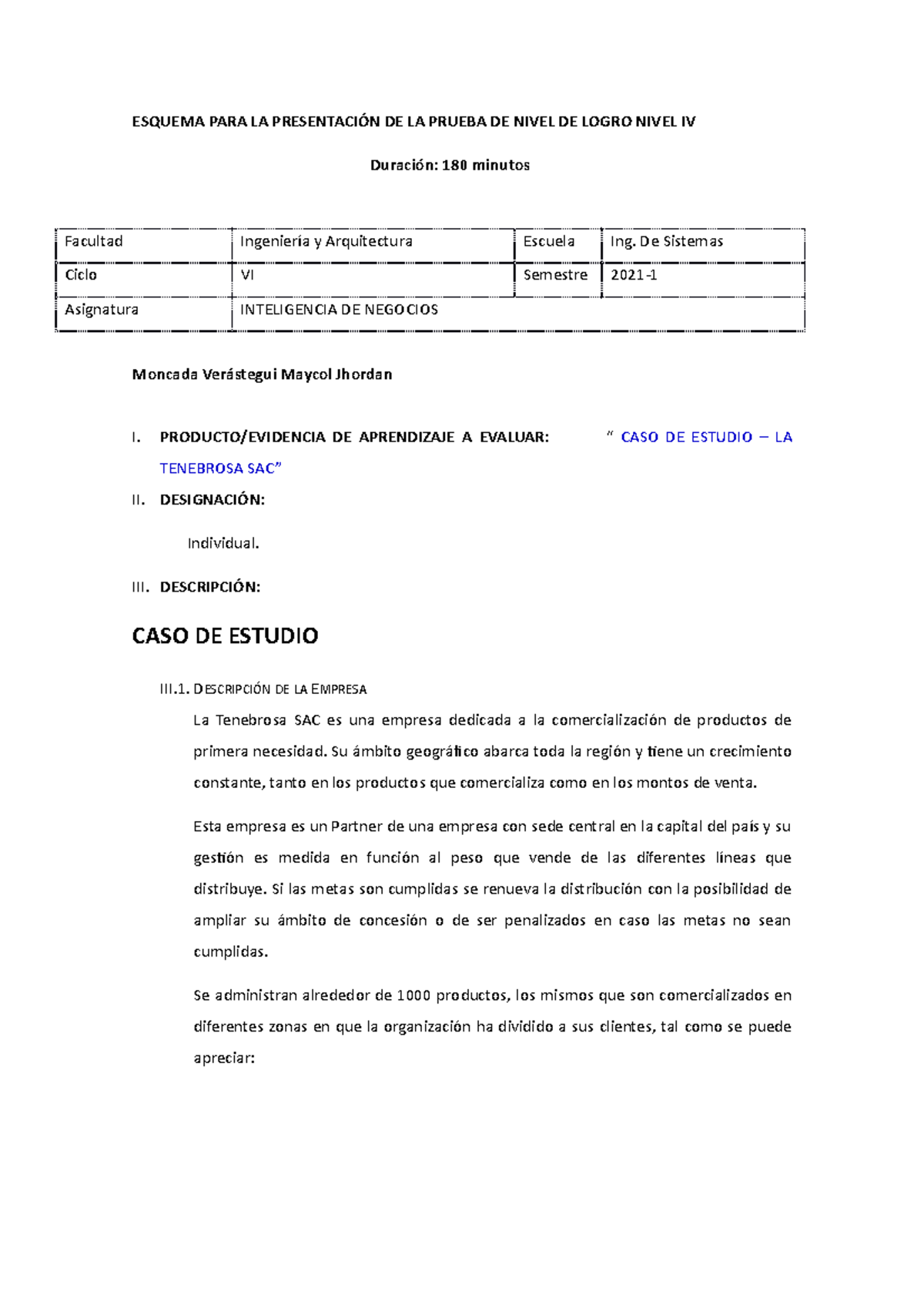 Prueba DE Nivel DE Logro 02- Inicial - ####### ESQUEMA PARA LA PRESENTACIÓN DE LA PRUEBA DE ...