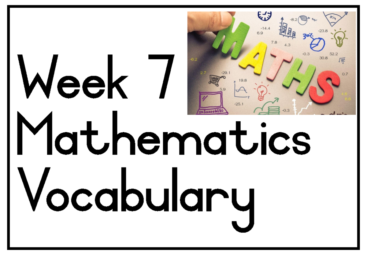 Week 7 Vocabulary-1 - Vocabulary - Teaching Natural Sci - Studocu