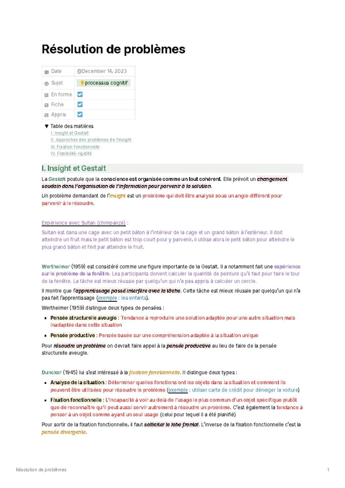 Résolution de problèmes - Résolution de problèmes Date Sujet 👂processus ...