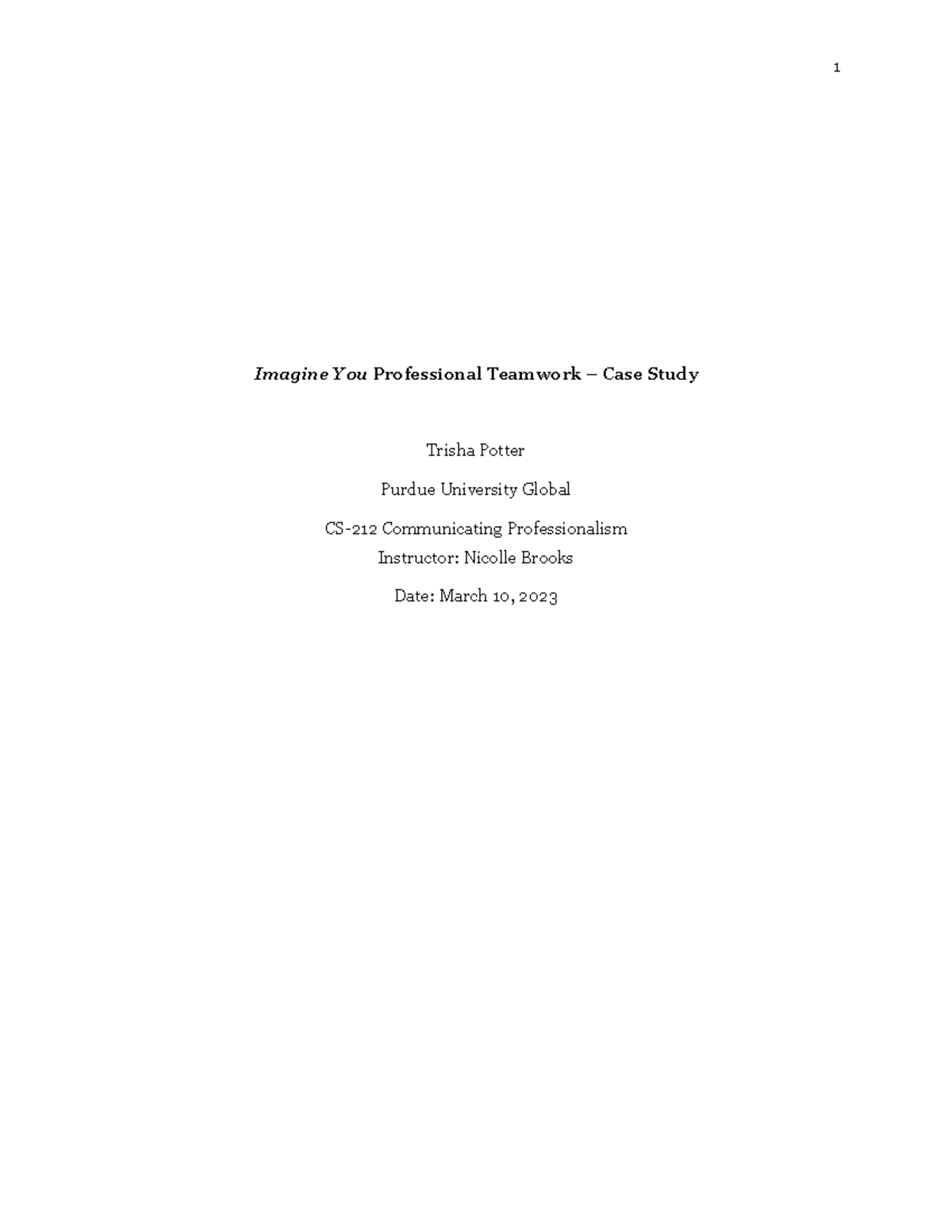 Unit 9 transcript-edited - Imagine You Professional Teamwork – Case ...