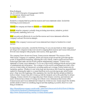 1-1 Discussion - Eliza Rodriguez. QL-215-J6925 Principles of management ...