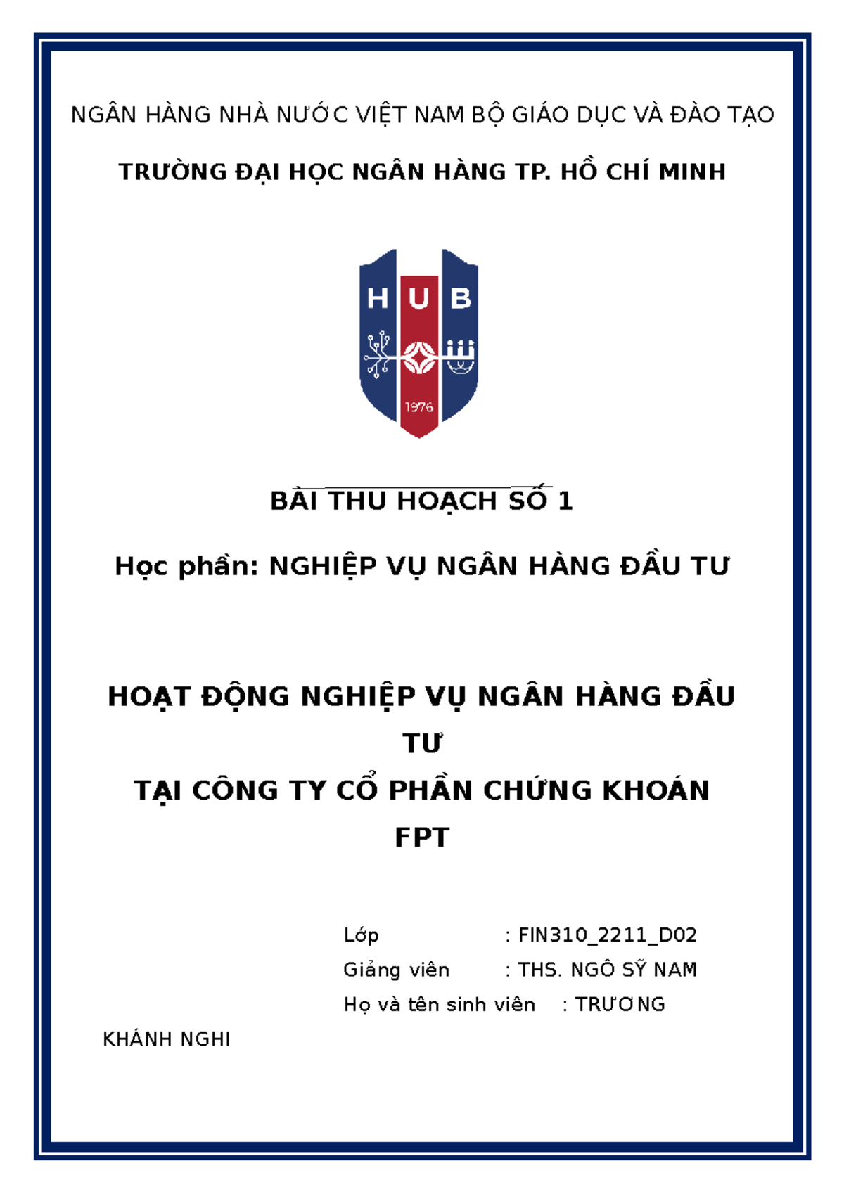 PHÂN TÍCH TÀI Chính KDC - nmbj - NGÂN HÀNG NHÀ NƯỚC VIỆT NAM BỘ GIÁO ...