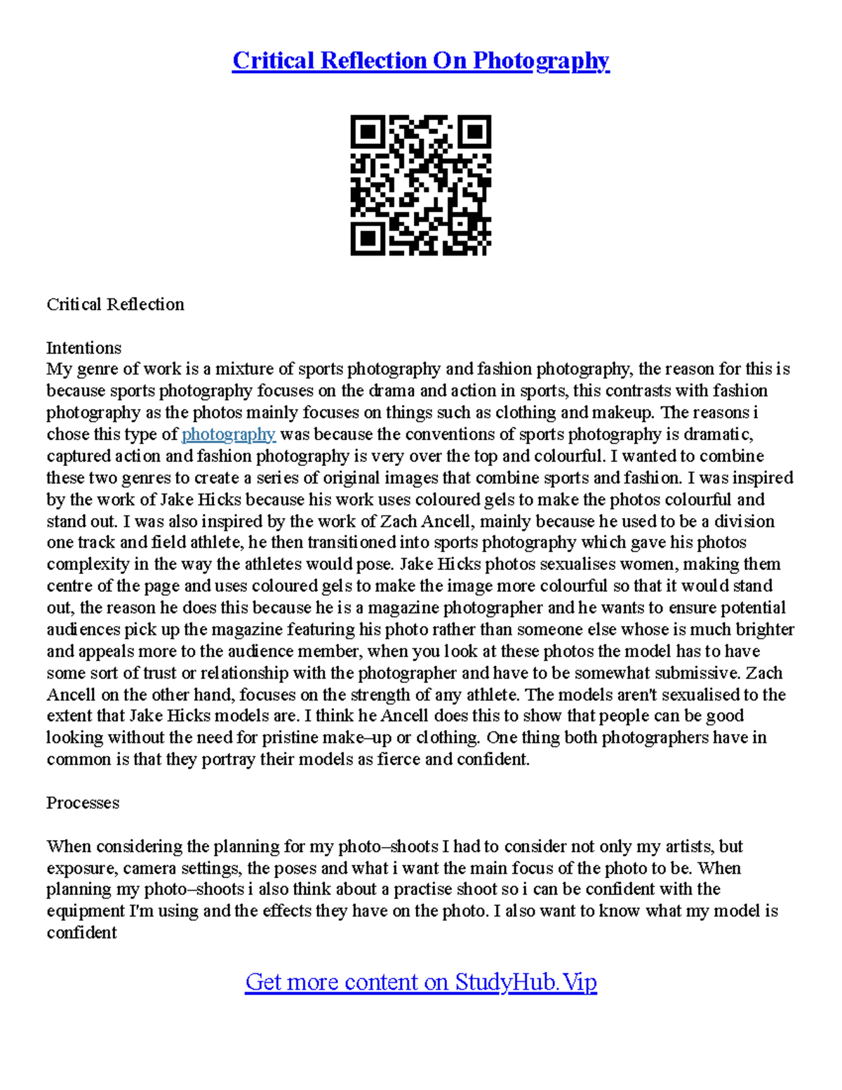 Photo Essay Photographers - Critical Reflection On Photography Critical ...