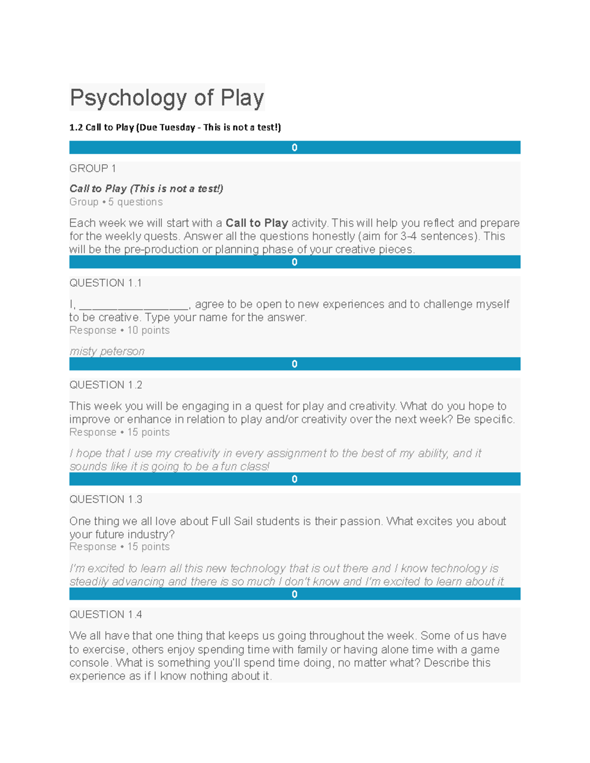 1.2 call to play assignment - DEP1013 - Studocu