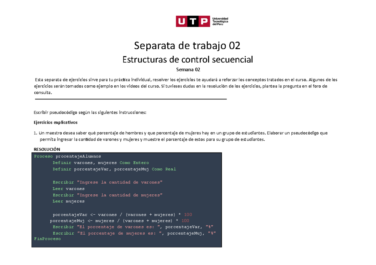 Separata 02 - Estructuras de control secuencial_ Principio de algoritmos - Separata de trabajo ...