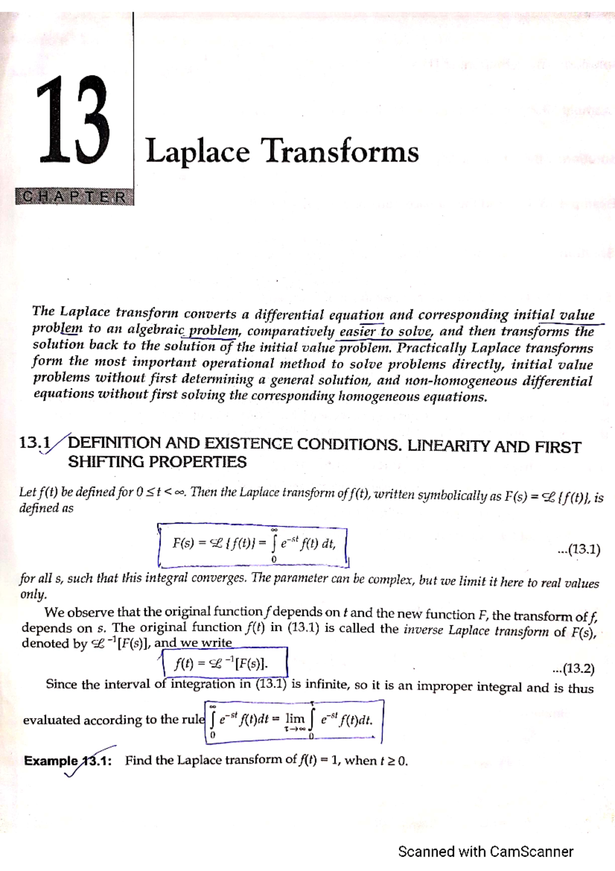 HC Taneja PDF- Laplace Transforms AND MORE - Information Technology ...