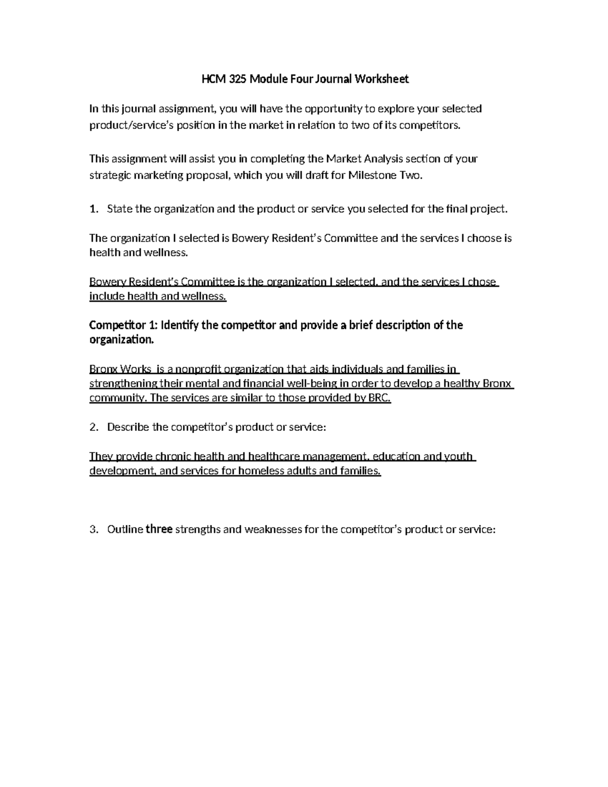HCM 325 Module Four Journal Worksheet DONE - This assignment will ...