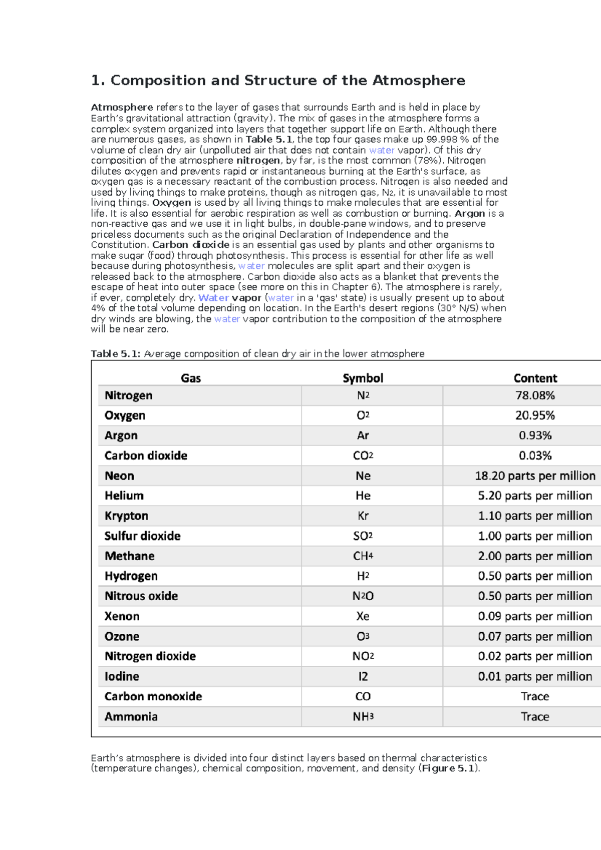 ES Finals 1- AIR Pollution - 1. Composition and Structure of the ...