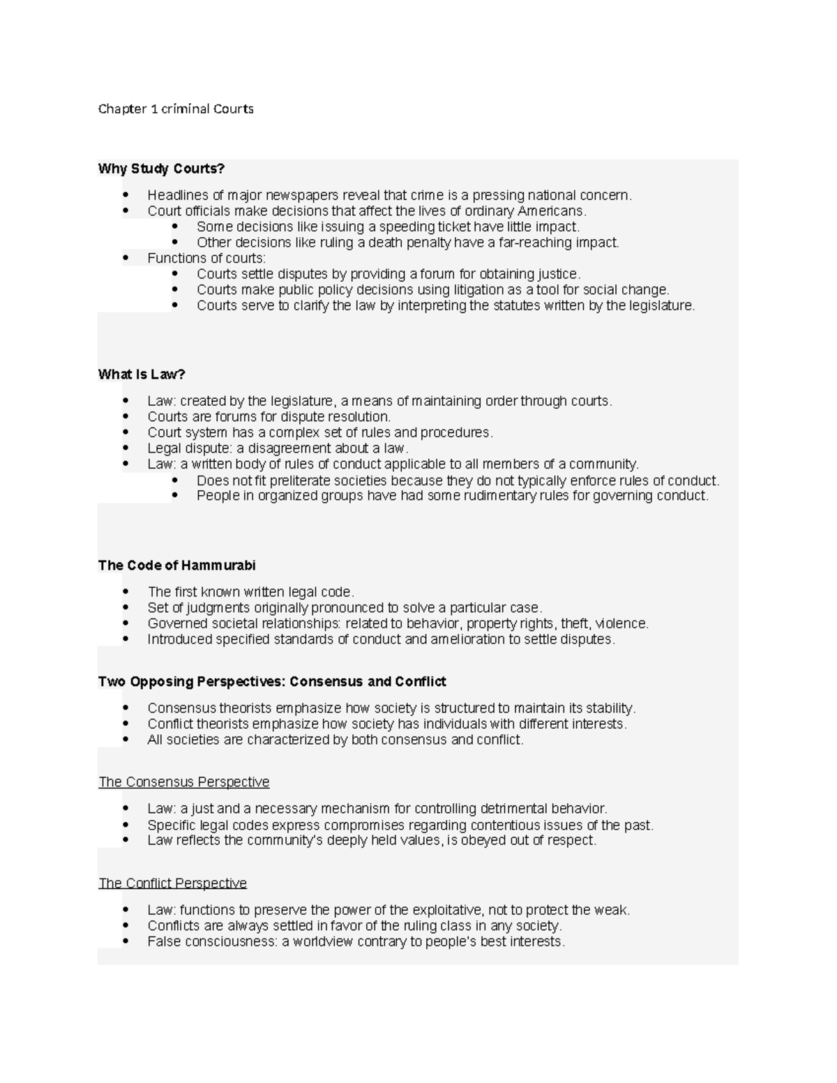 Chapter 1 criminal Courts - Chapter 1 criminal Courts Why Study Courts ...