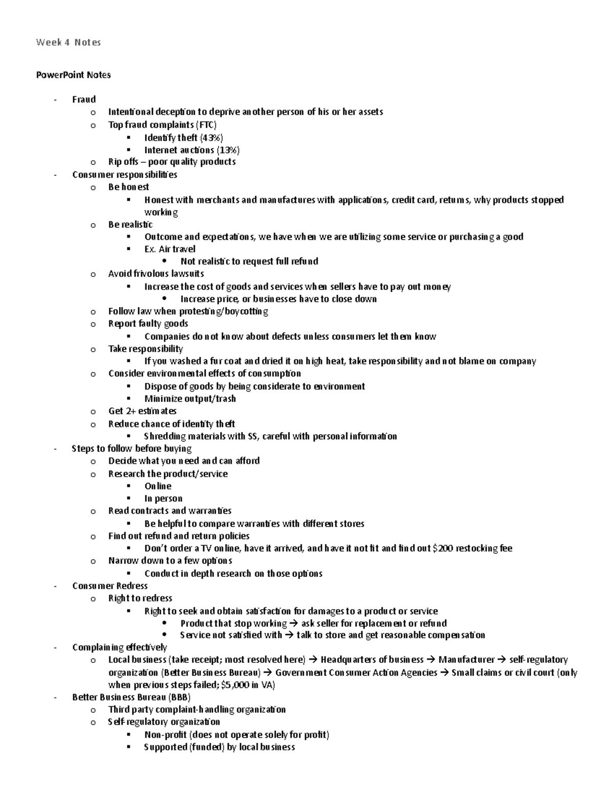 Chapter 4 Powerpoint/Readings/Video Notes - Week 4 Notes PowerPoint ...