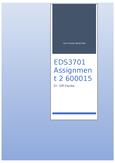 EDS3701 - Unisa - Educational Studies - Studocu