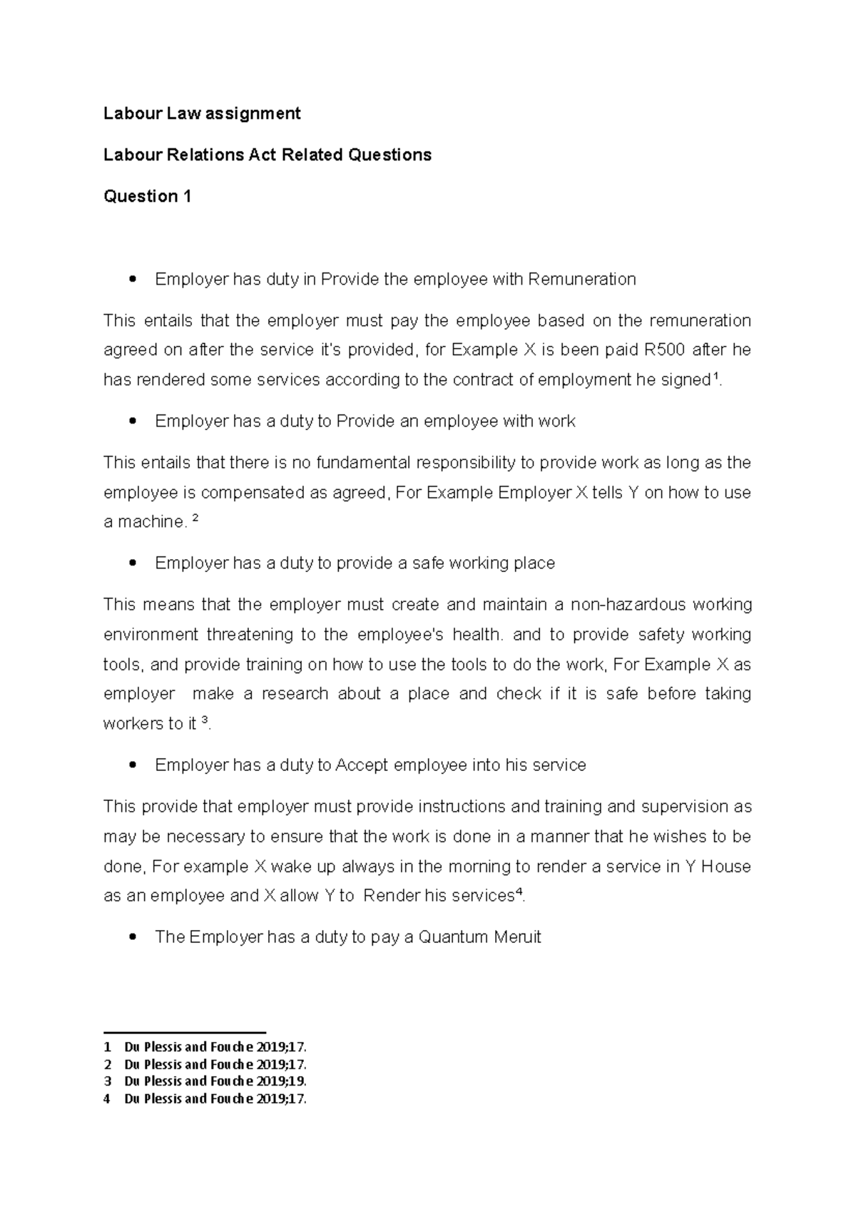 LLAB Assignment - N/A - Labour Law assignment Labour Relations Act ...