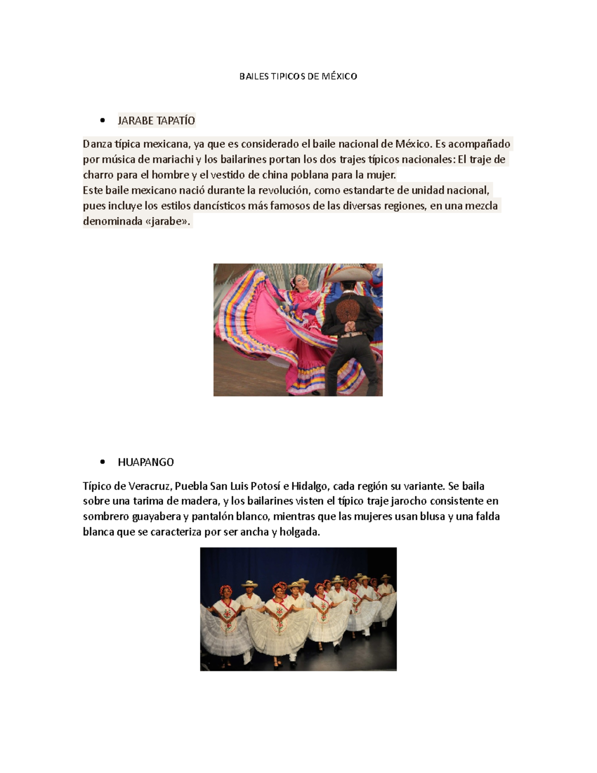 Bailes Tipicos DE México - BAILES TIPICOS DE MÉXICO JARABE TAPATÍO Danza típica mexicana, ya que ...